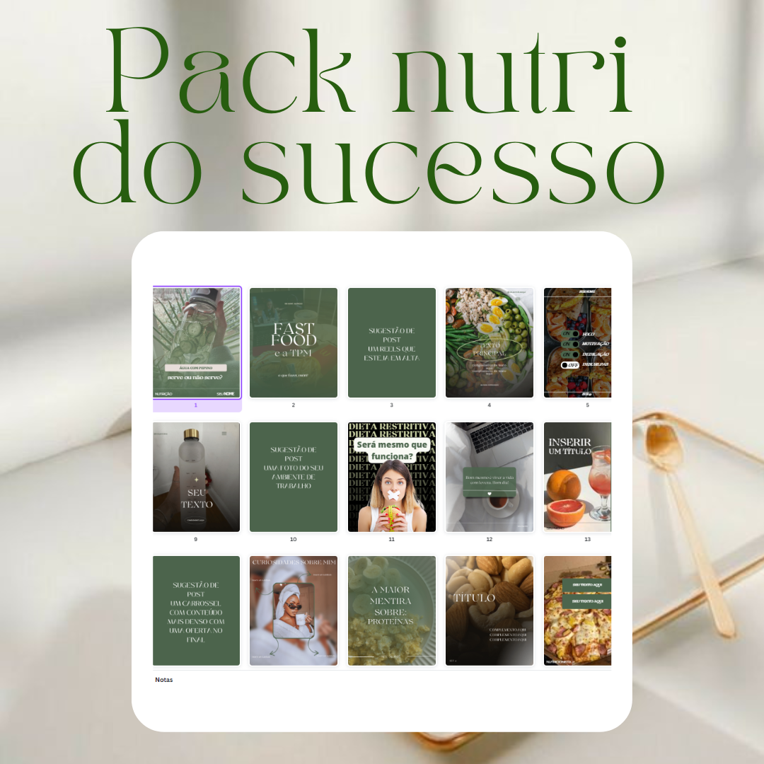 PACK NUTRI DE SUCESSO - Danielle Sampaio | Hotmart