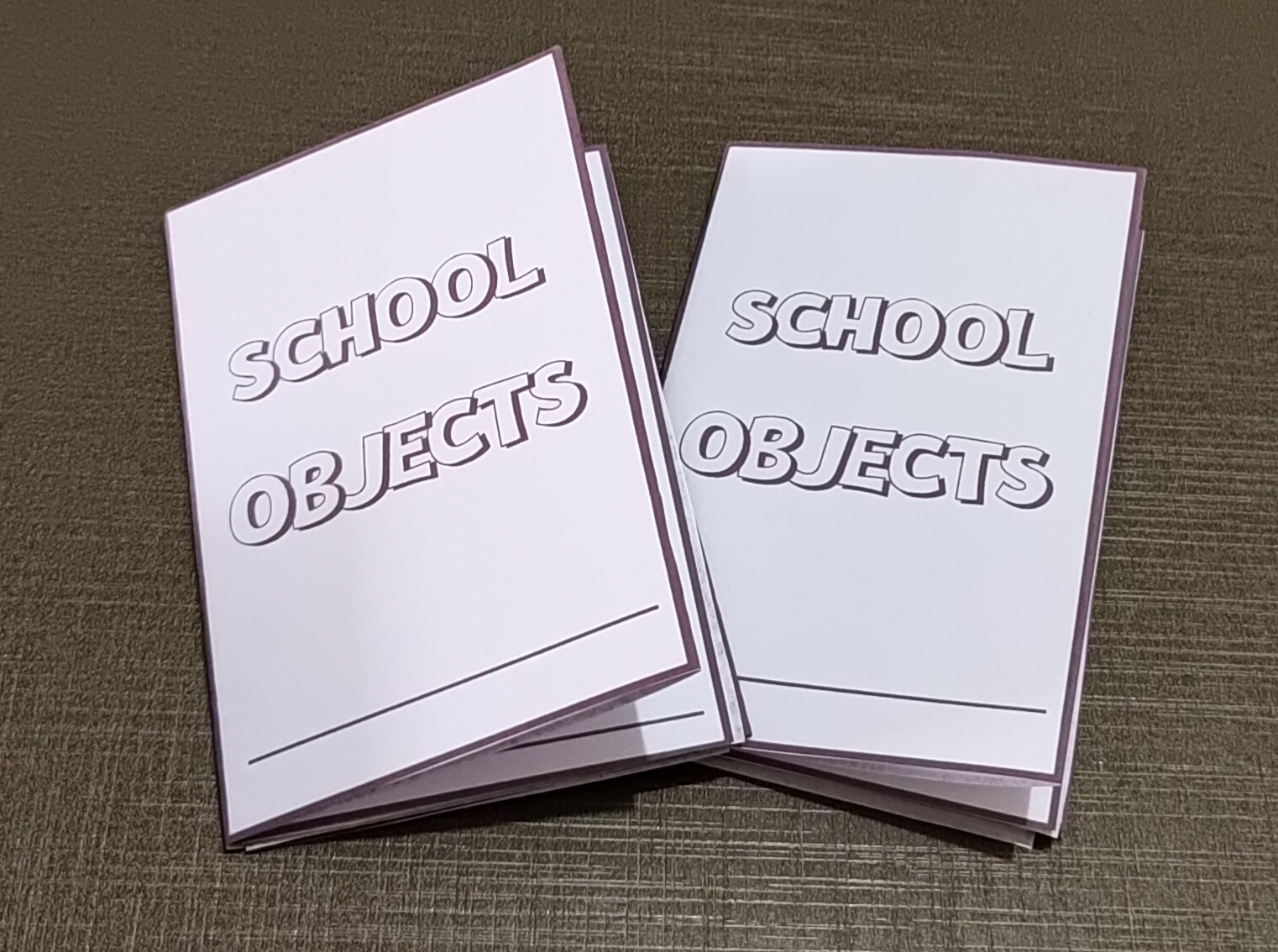 Mini livro- School Objects - Isi | Hotmart