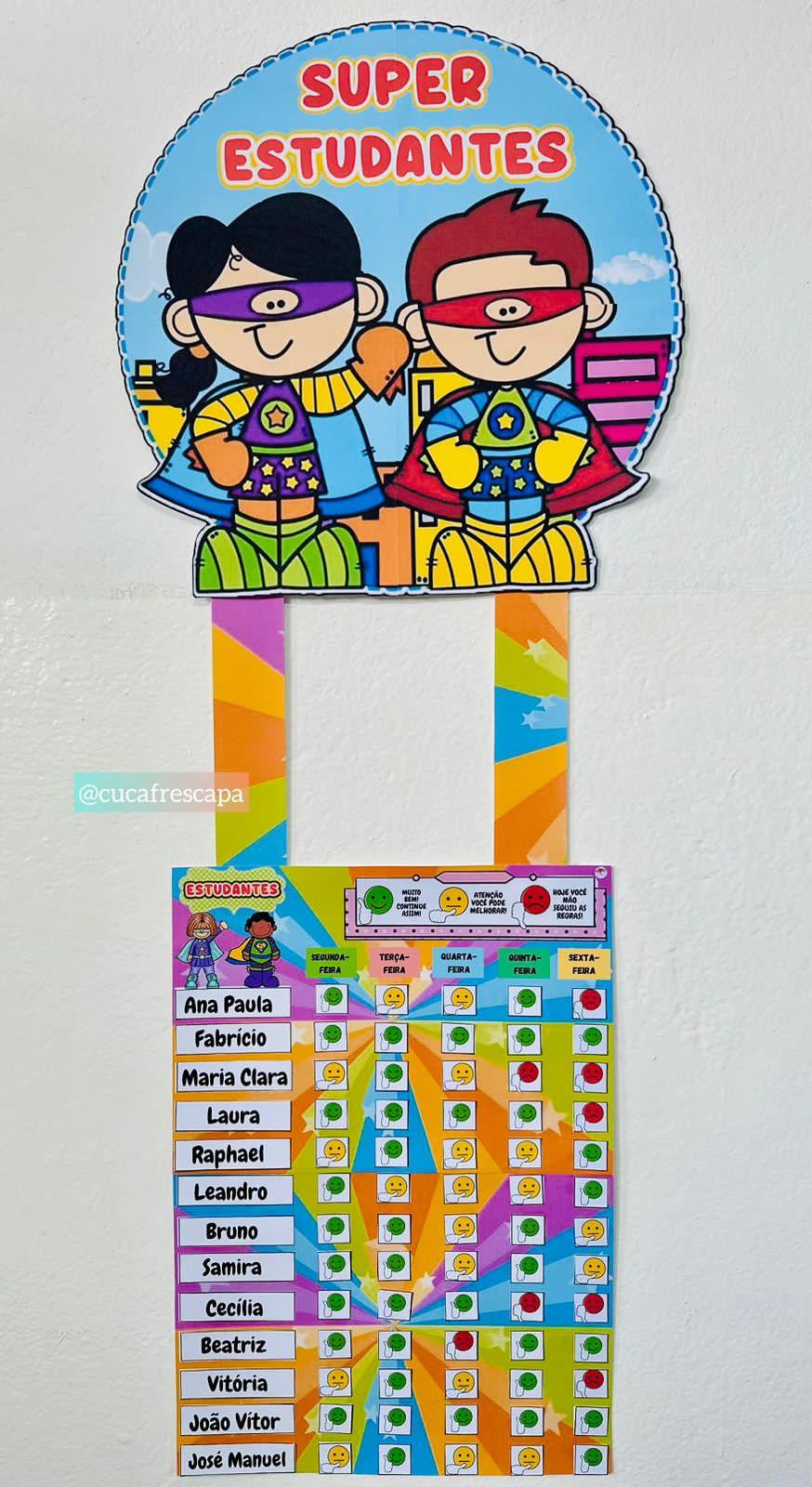 Painel de Incentivo Super Estudantes - Cuca Fresca materiais pedagó...