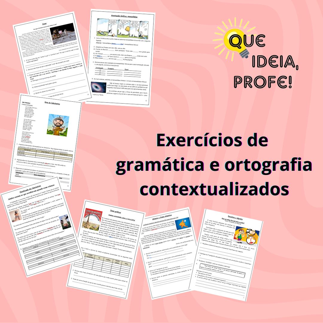 Pacote de atividades dirigidas com exercícios de gramática e ortografia ...