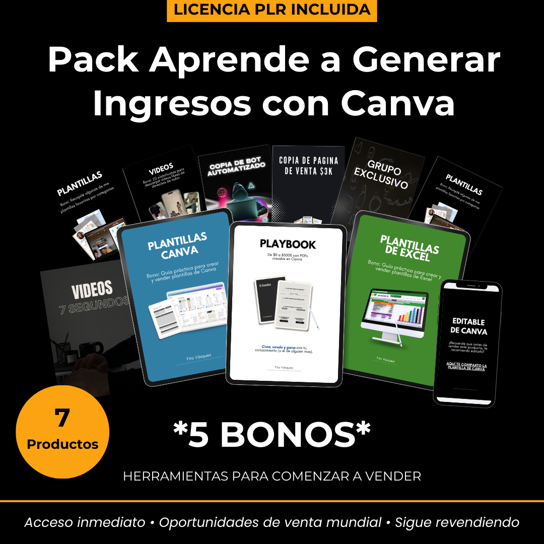 Pack “Aprende a generar ingresos con Canva” - Patricia Valdez Paz ...