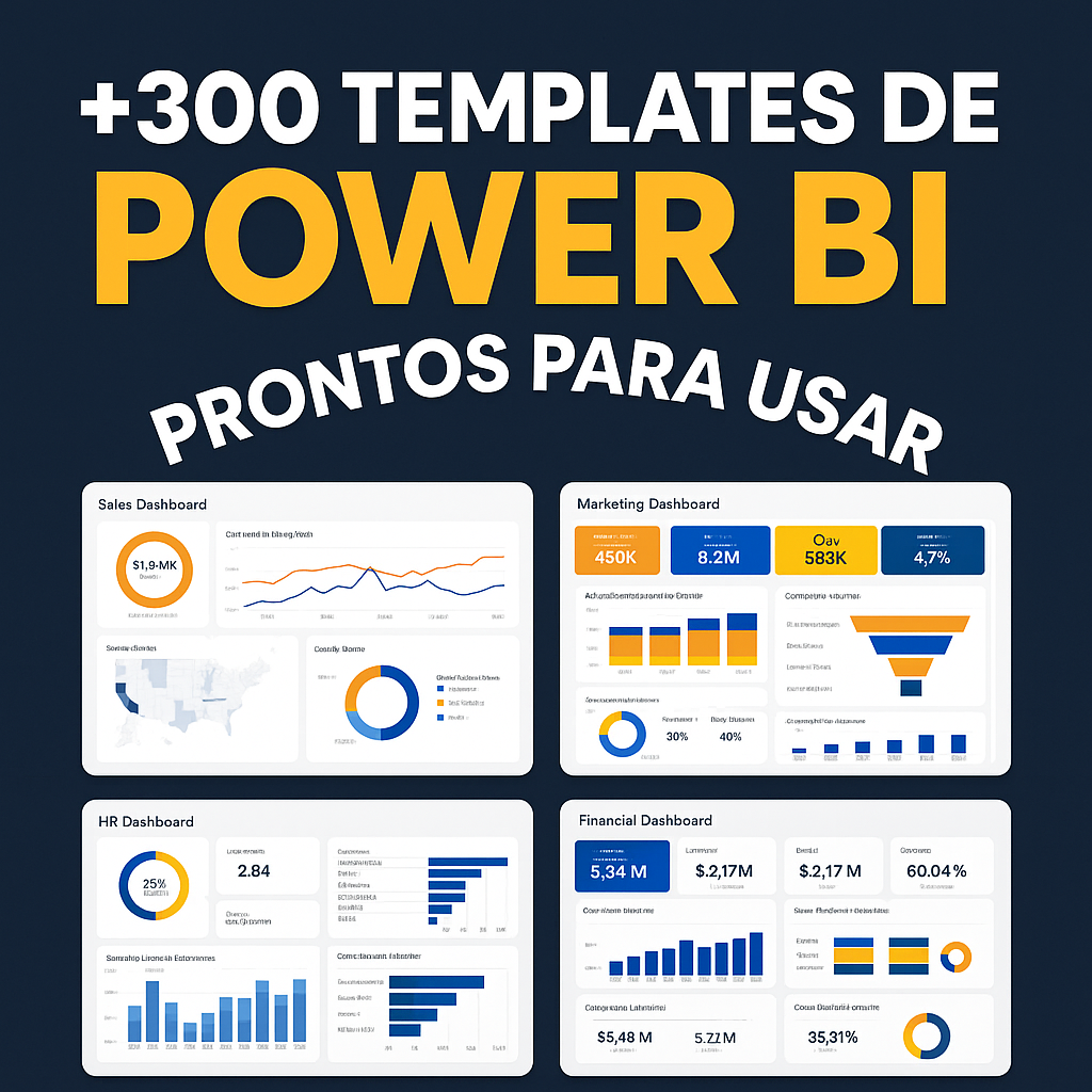+300 Templates de Power BI prontos para usar - Gustavo | Hotmart