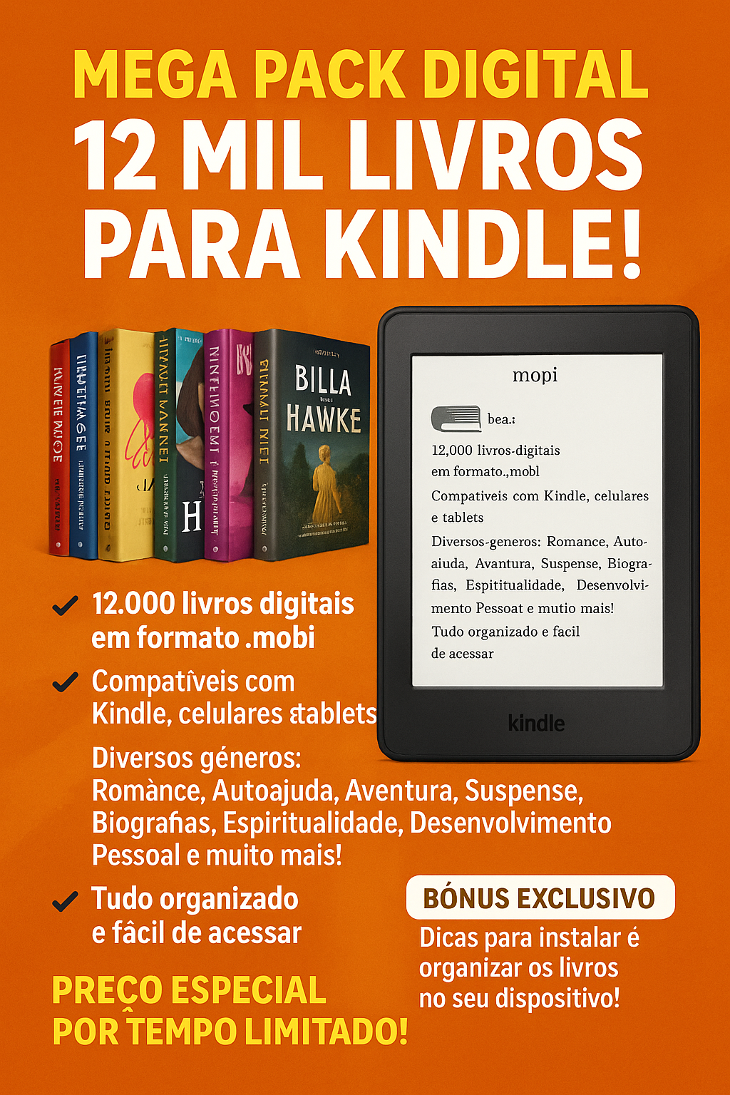 📚 MEGA PACK DIGITAL: 12 MIL LIVROS PARA KINDLE - MAIKON FERREIRA D...