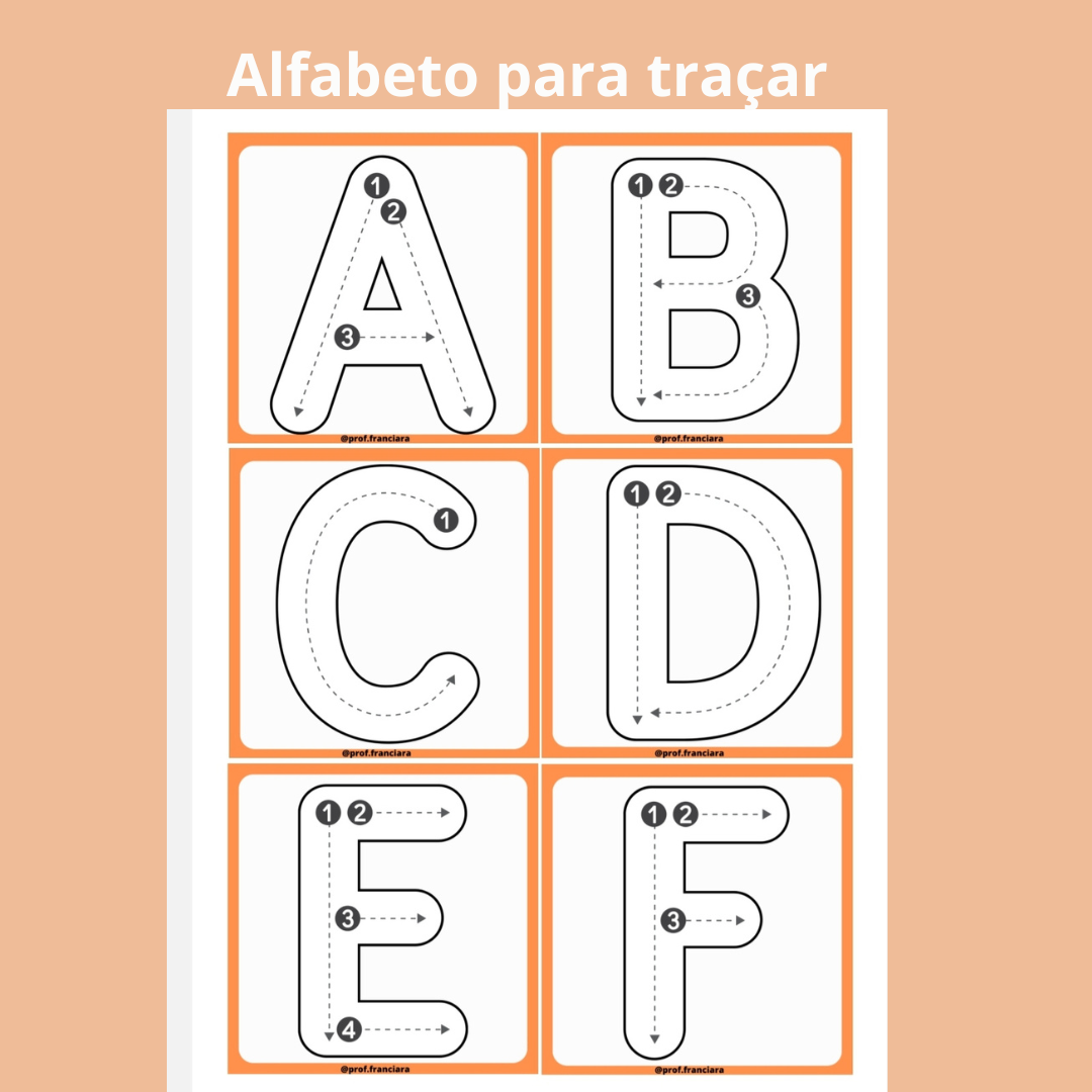 Letras do Alfabeto para Traçar e Aprender - Franciara Lima Santos