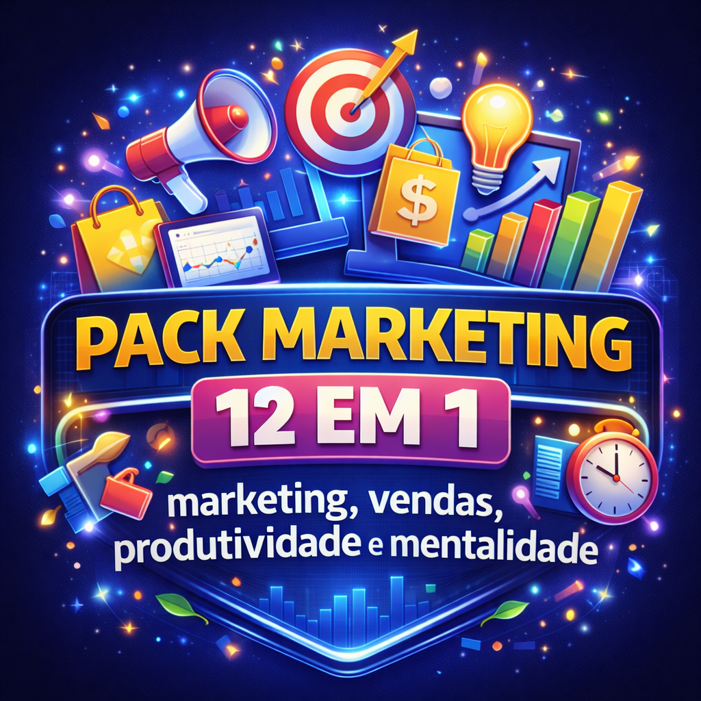 PACK MARKETING 12 EM 1 marketing, vendas, produtividade e mentalida...