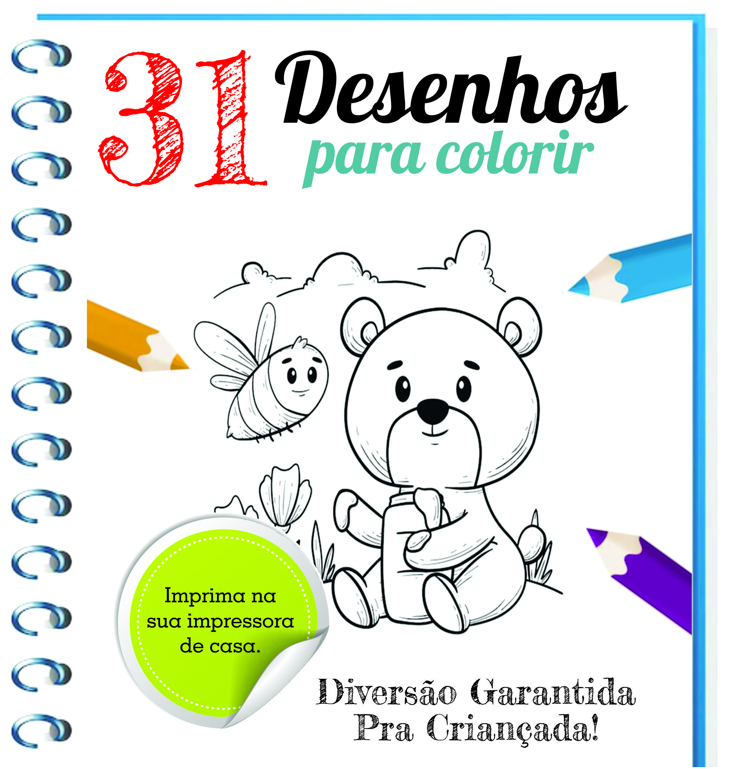 Livro Para Colorir! ( Imprima de Qualquer Impressora ) - Alan Lima ...