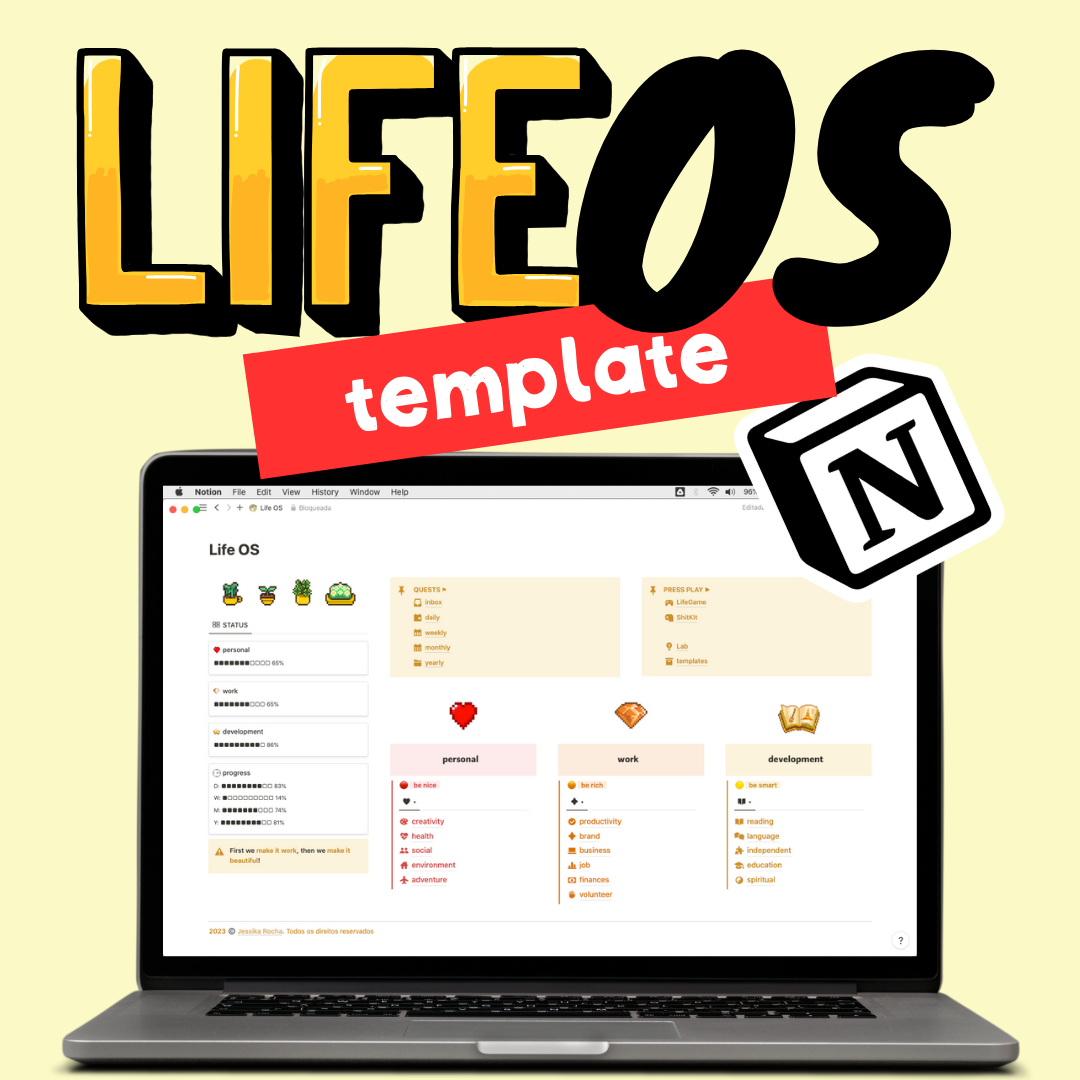 LifeOS - Vida completamente organizada no Notion (TEMPLATE) - Jessi...