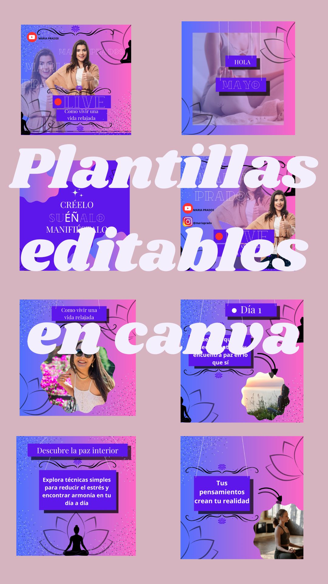 Plantillas editables de canva - Rossibel Carucy | Hotmart