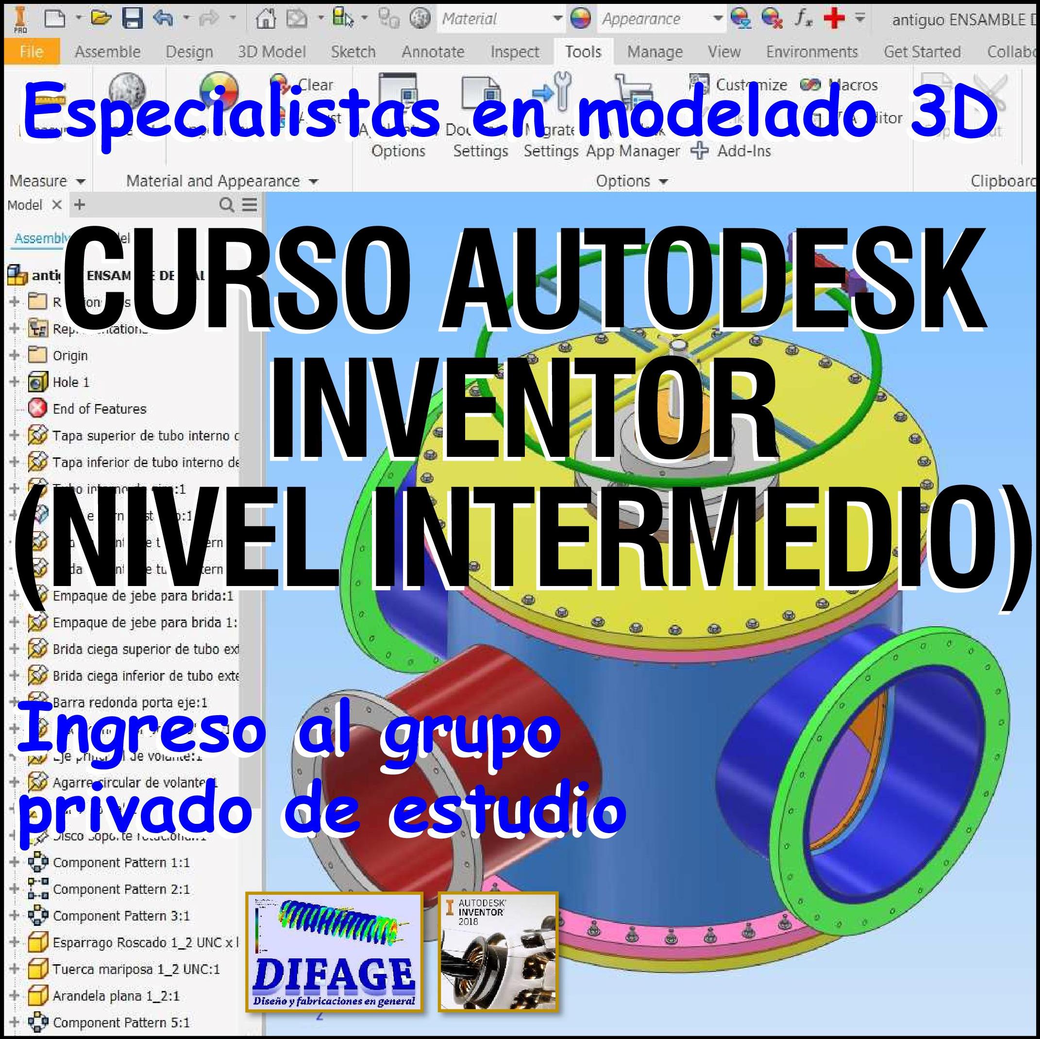 CURSO DE AUTODESK INVENTOR 2020 (NIVEL INTERMEDIO)