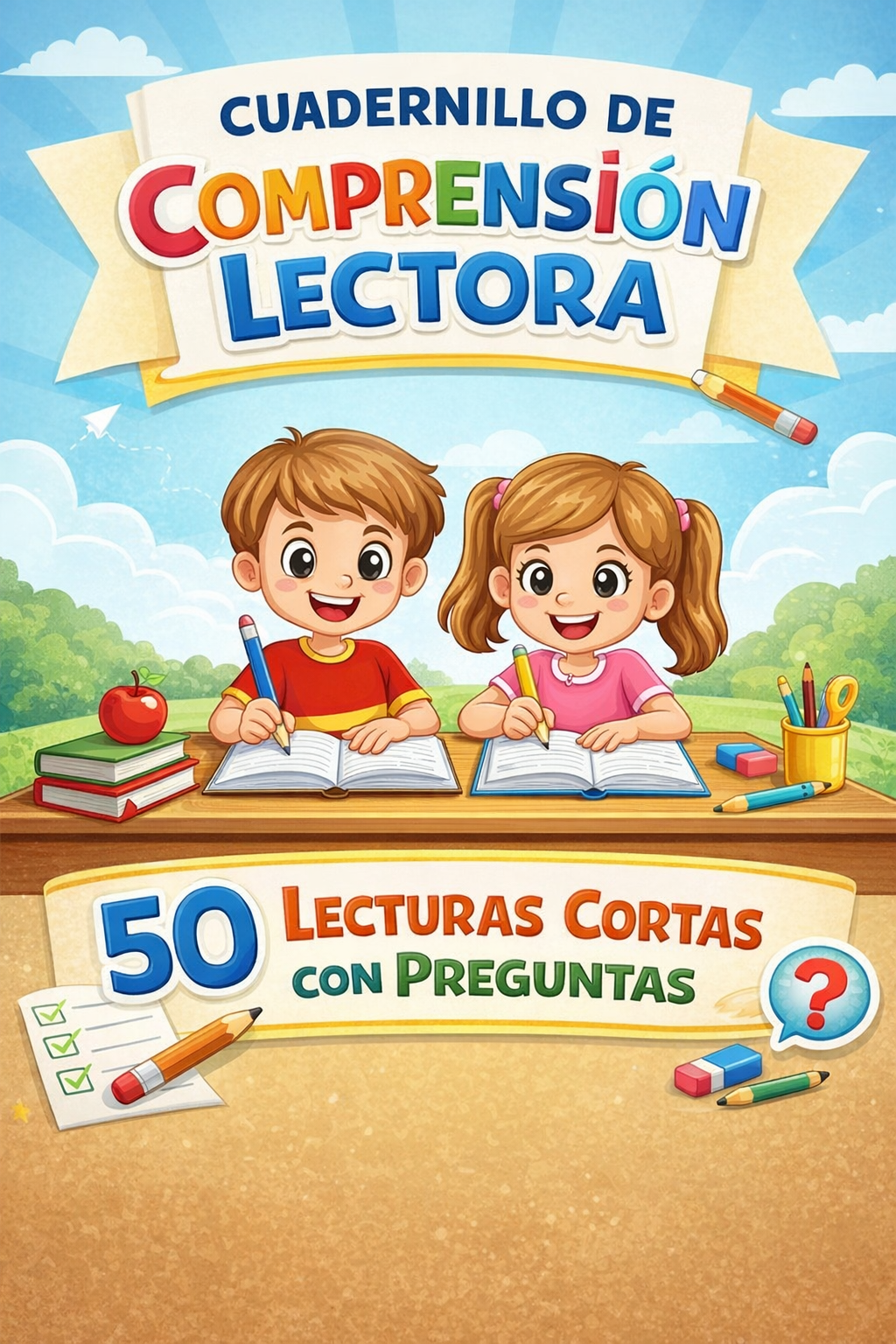 Cuadernillo de Comprensión Lectora – 50 Lecturas Cortas + Preguntas...