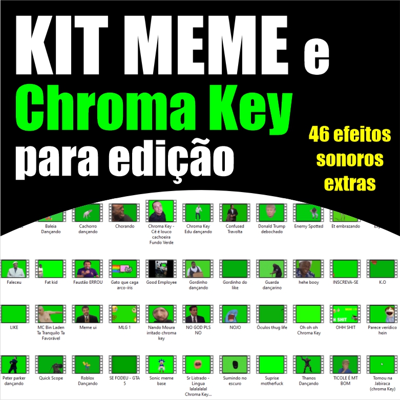 KIT Chroma Key mais de 130 vídeos - para iniciantes e profissionais...