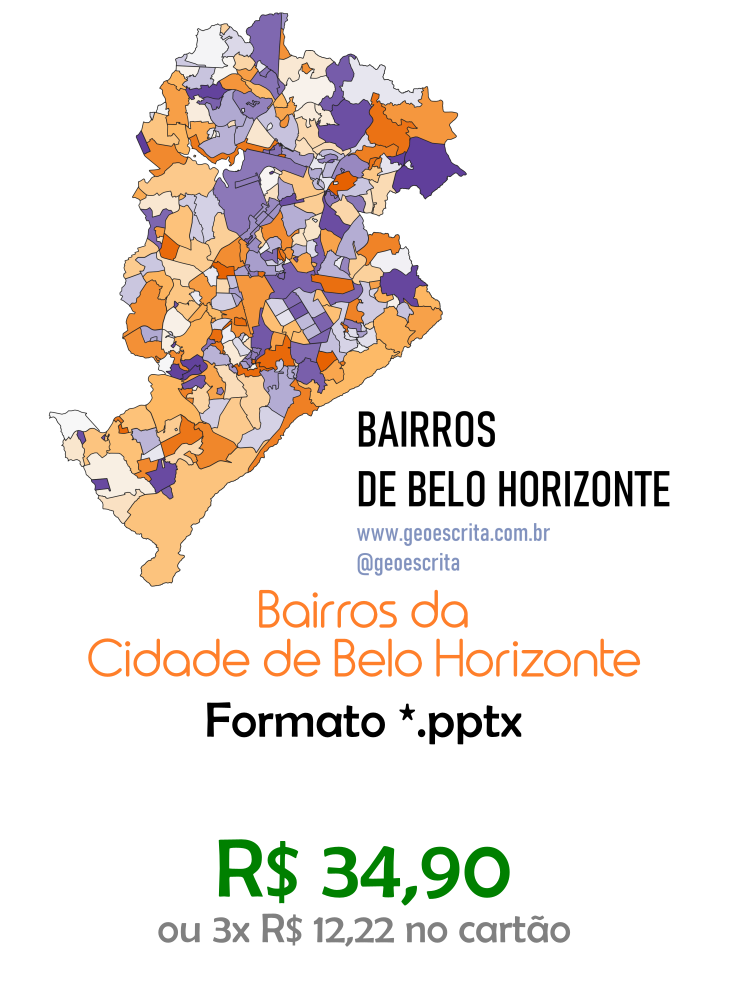 Bairros de Belo Horizonte - Mapa Editável para PowerPoint - IGOR OL...