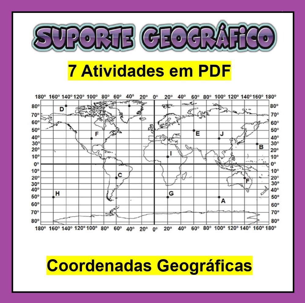 7 Atividades Coordenadas Geográficas - caderno 9 🛰️ - Suporte Geog...