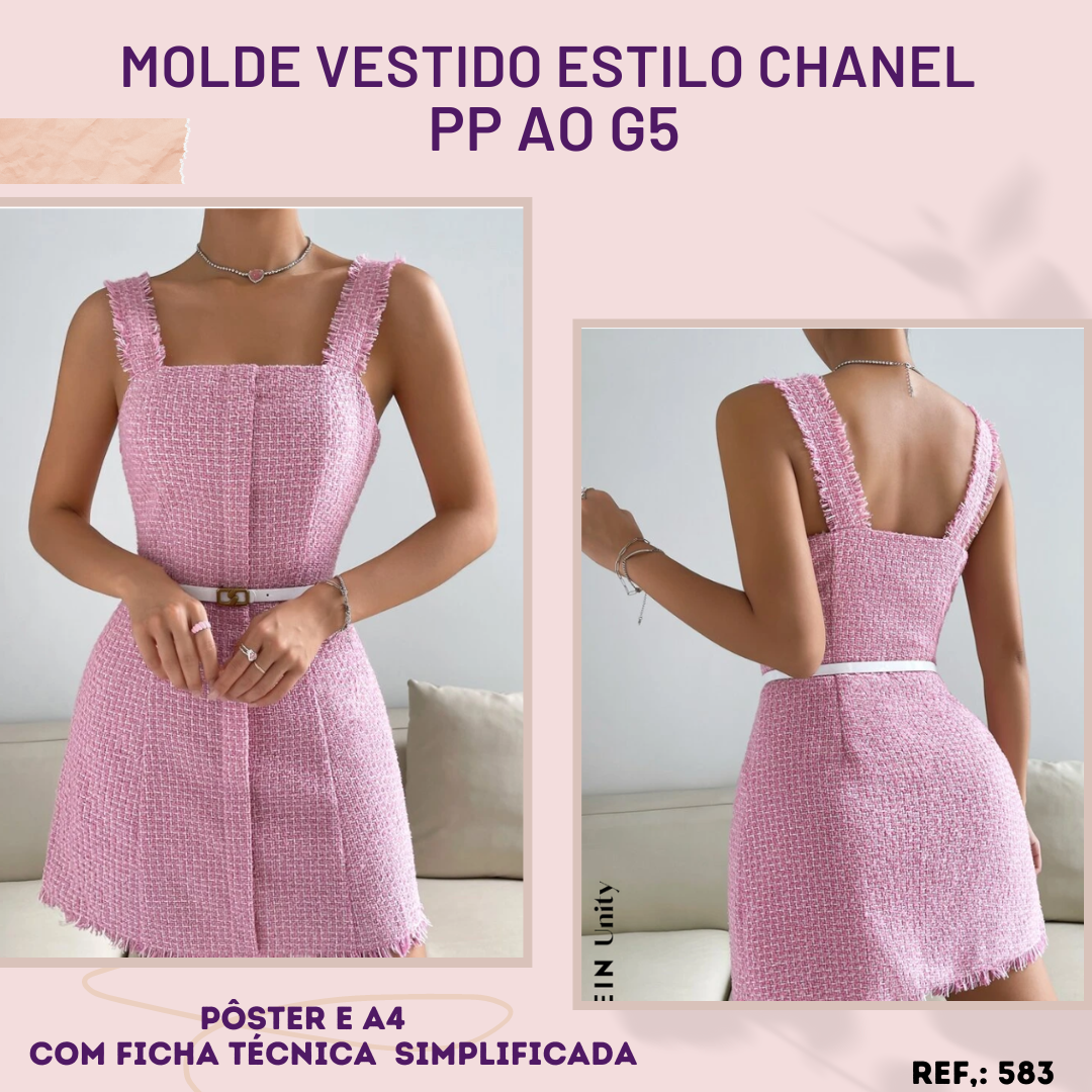 molde vestido estilo chanel pp ao g5
