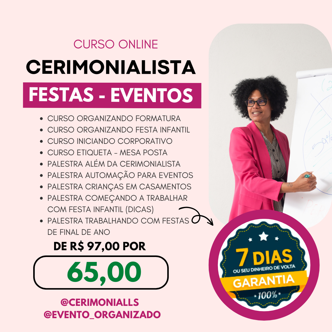 Cursos e Palestras para cerimonialistas