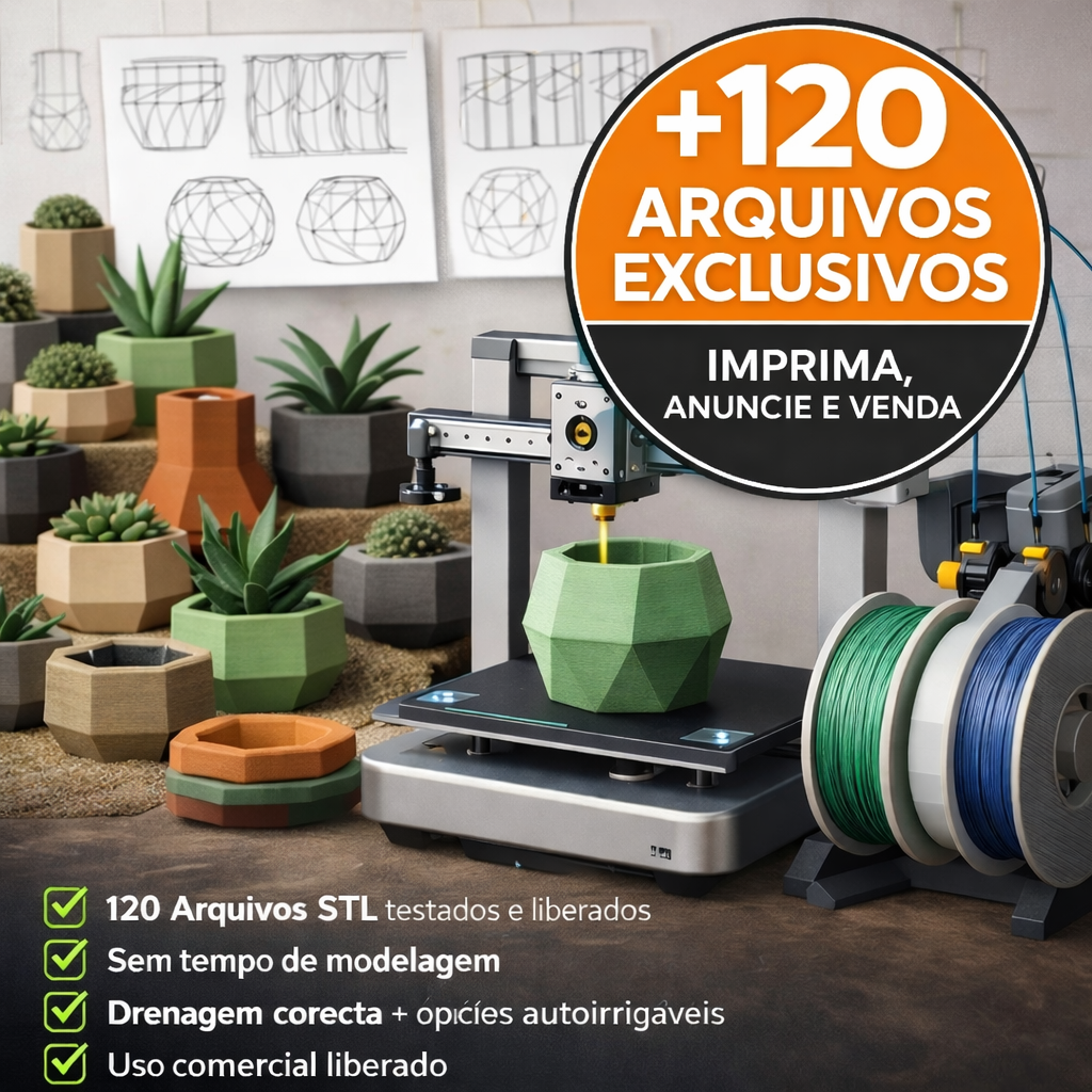 + 120 ARQUIVOS STL DE VASOS 3D - Felipe Caires | Hotmart