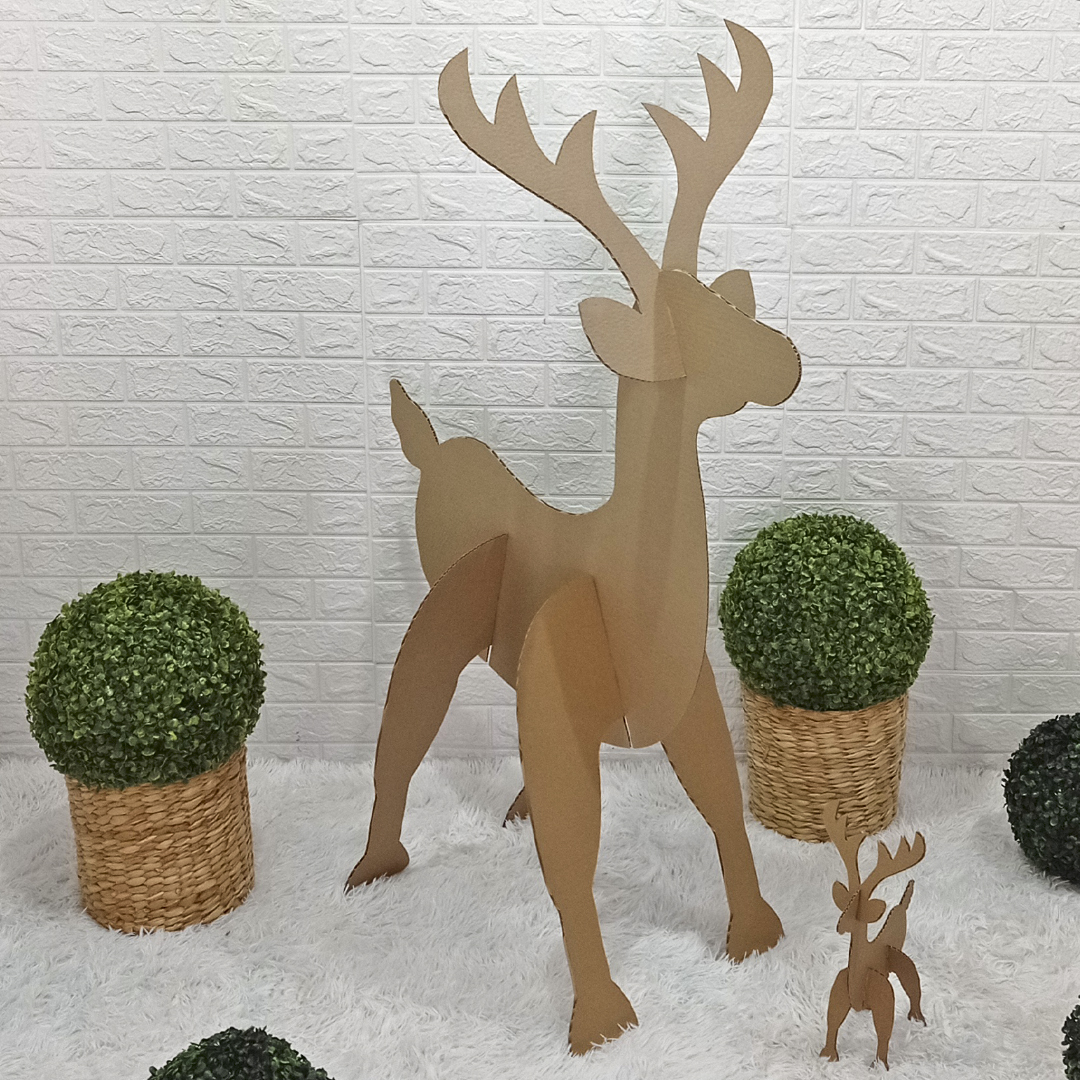 Moldes de Renas de Natal Para Imprimir: Como Fazer Renas de Papelão...