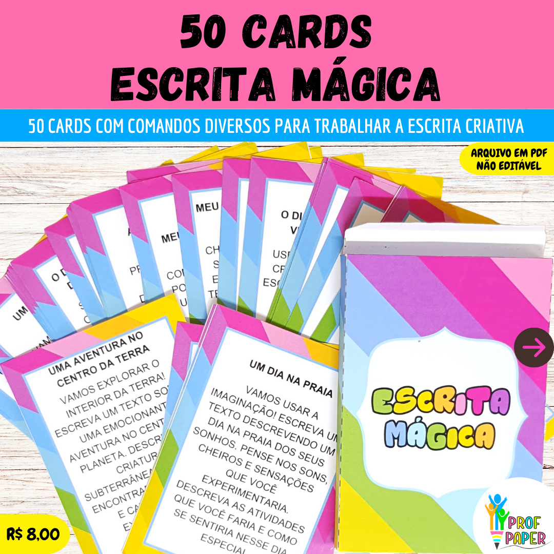 50 Cards - Escrita Mágica - cláudia camargos | Hotmart