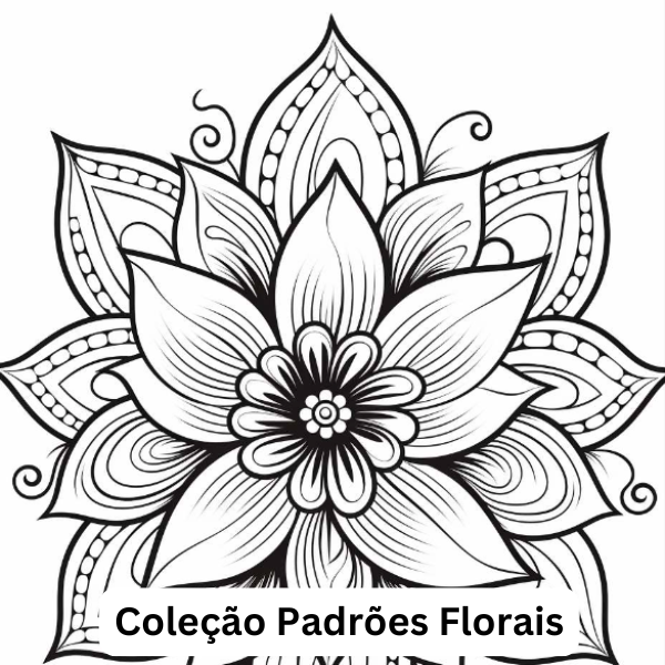 Coleção Padrões Florais - 50 Páginas para Colorir - Advantum Media ...