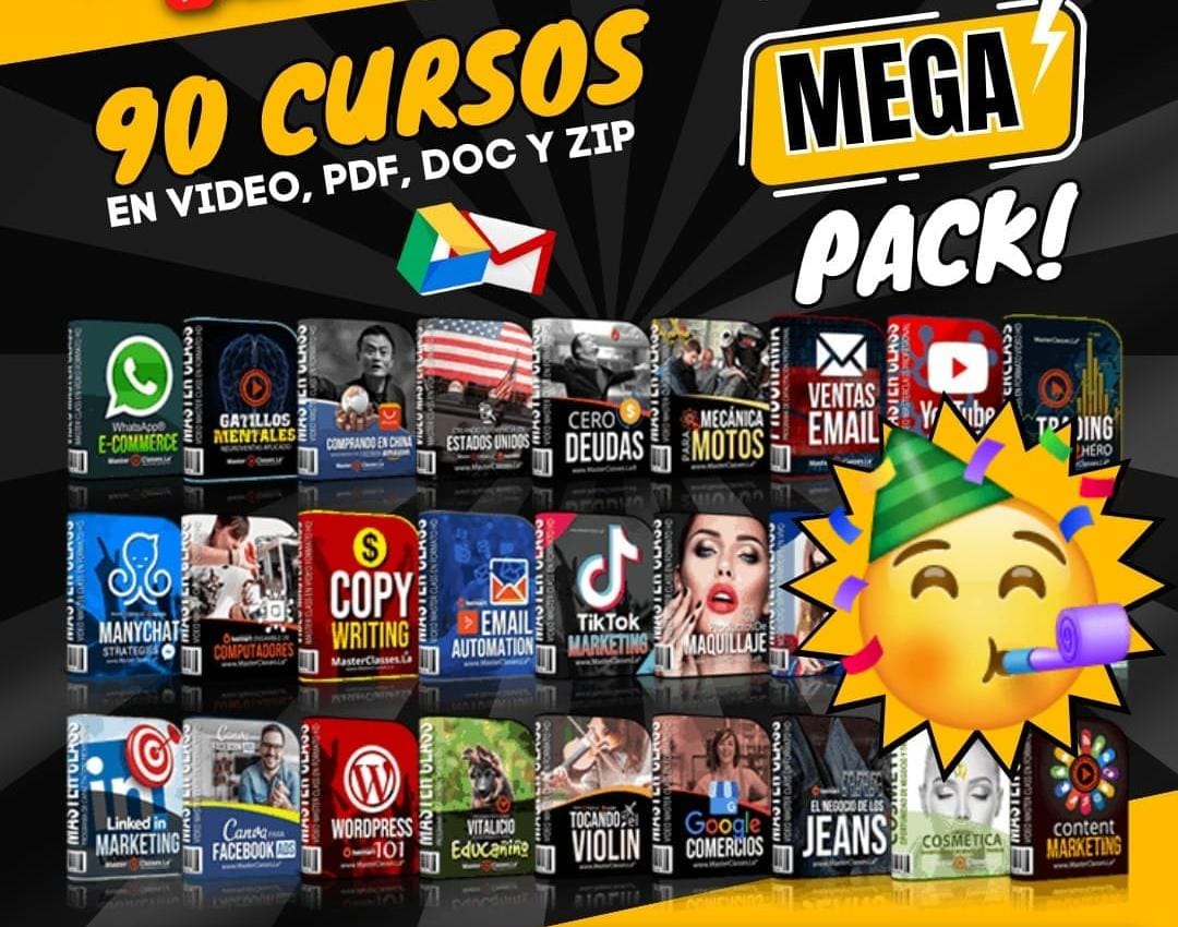 90 CURSOS MEGA PACK - Lizbe Terrones | Hotmart