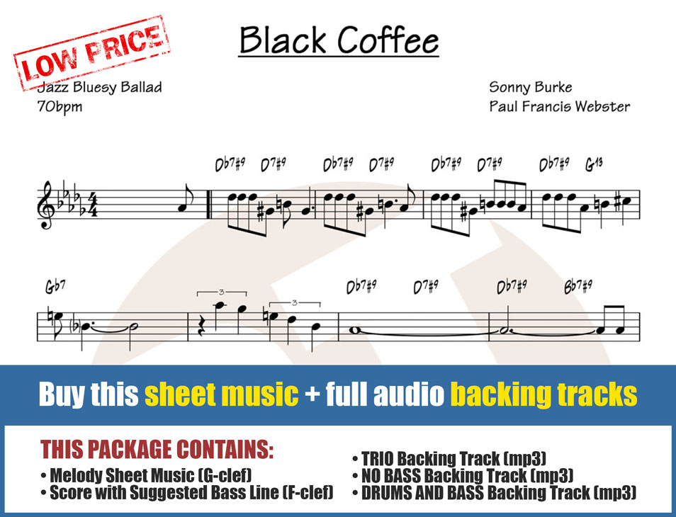 Black Coffee (Sheet Music + Backing Tracks)