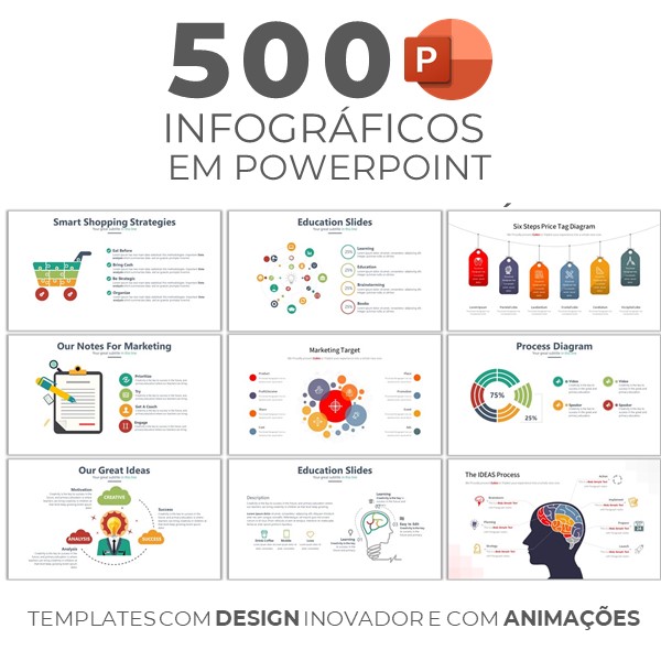 500 Infográficos em PowerPoint