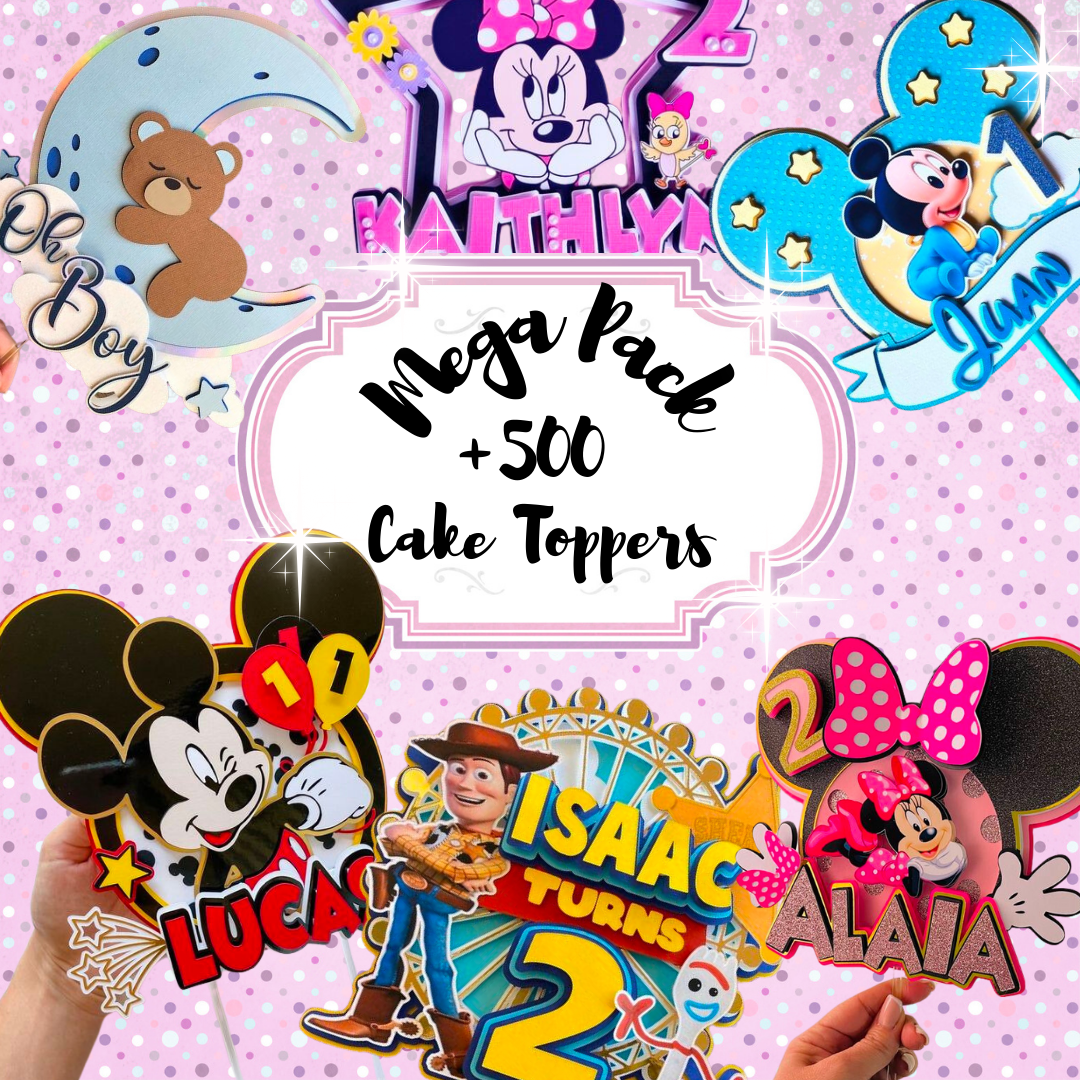 Mega Pack +500 Cake Toppers - Agencia Sirius | Hotmart