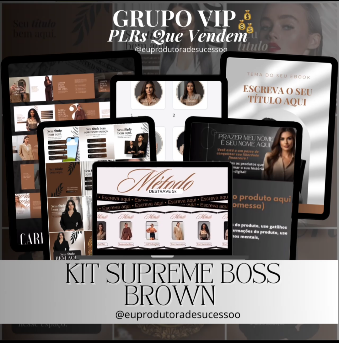 KIT SUPREME BOSS BROWN - Marília Trindade Veras | Hotmart