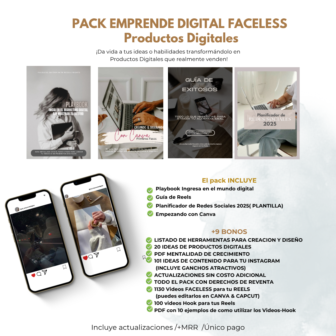 Emprende Digital en modo Faceless - Rosaneli Andrade | Hotmart