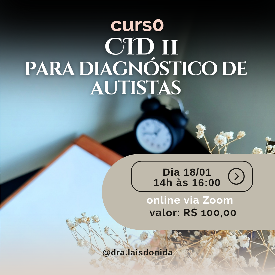 Curso CID 11 para diagnóstico de autistas