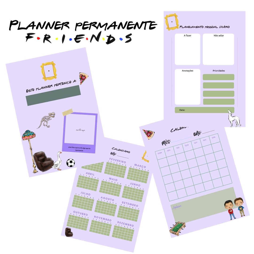 Planner Permanente Friends - Primavera da Lagarta | Hotmart