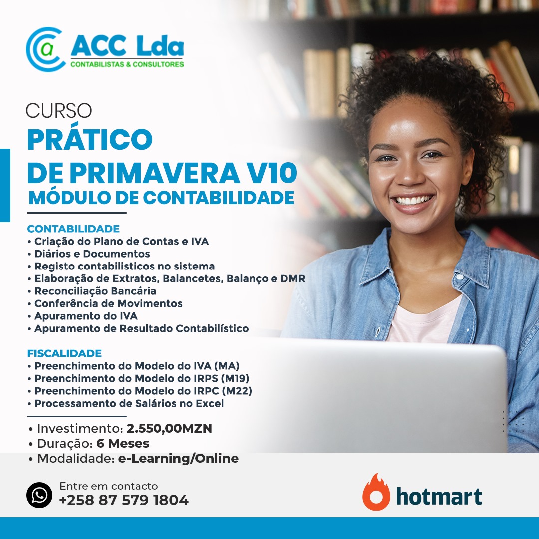 Curso Prático de Primavera V10 - Módulo de Contabilidade Financeira