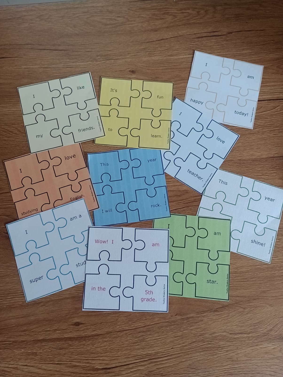 Puzzle sentences game