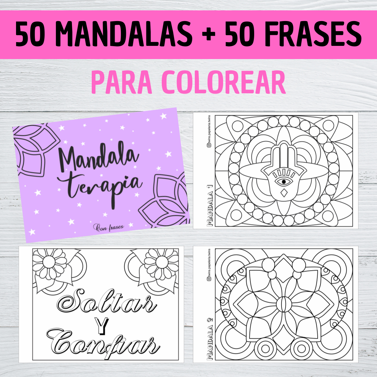 MANDALA TERAPIA (Con frases) - TWINS | Hotmart