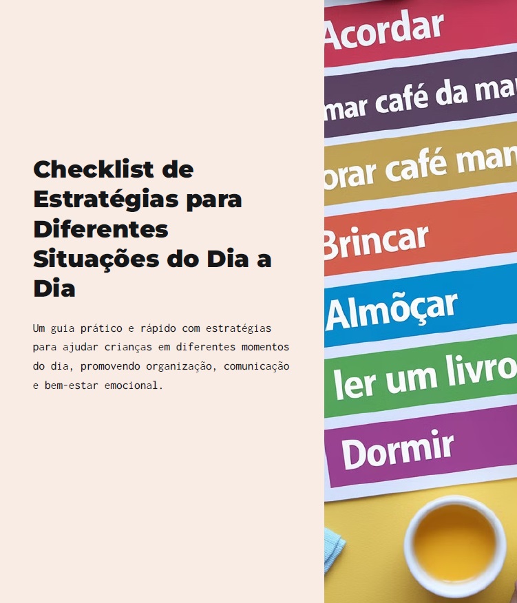 TDAH - Checklist de Estratégias para Diferentes Situações do Dia a ...