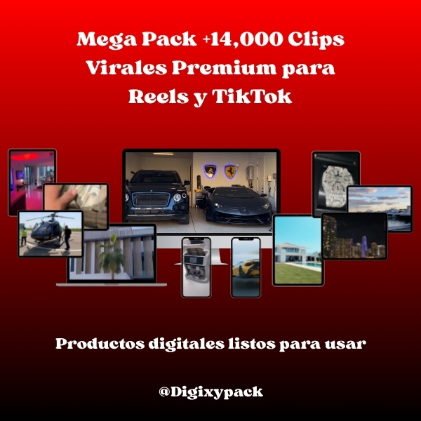 Mega Pack de +14,000 Clips Virales Premium para Reels y TikTok