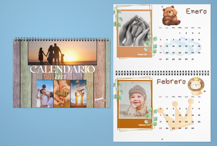 Calendario de pared para bebés editable en Canva - Eugenia López Ar...