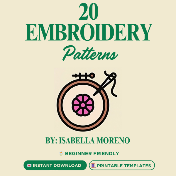 🧵 20 Beautiful Embroidery Patterns – PDF Download - Isabella Moren...