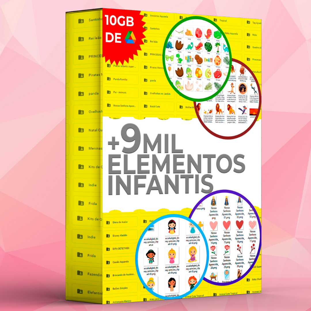 PAPELARIA MAIS DE 9 MIL ELEMENTOS INFANTIS