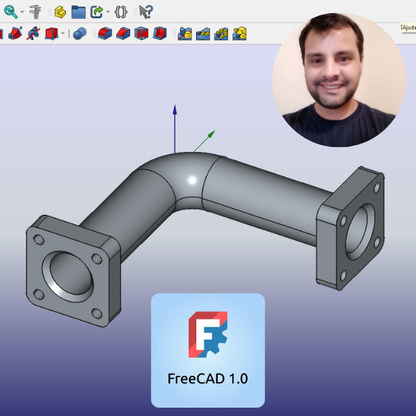 FreeCAD 1.0 - Modelamento 3D - Rafael Bento | Hotmart