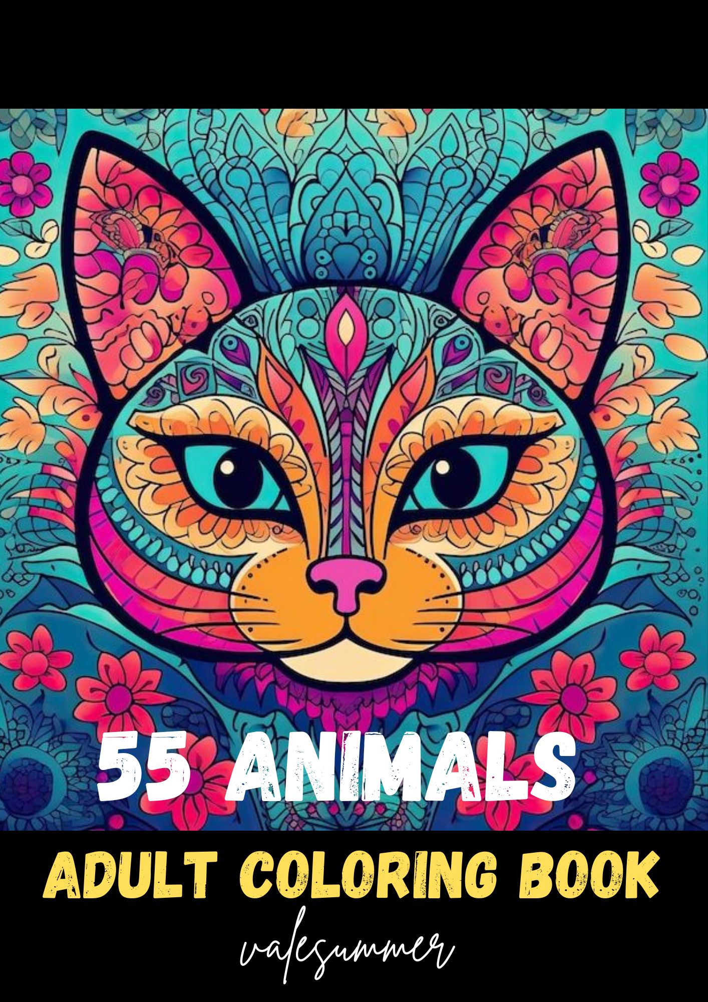 55 animals adult coloring book - valesummer | Hotmart