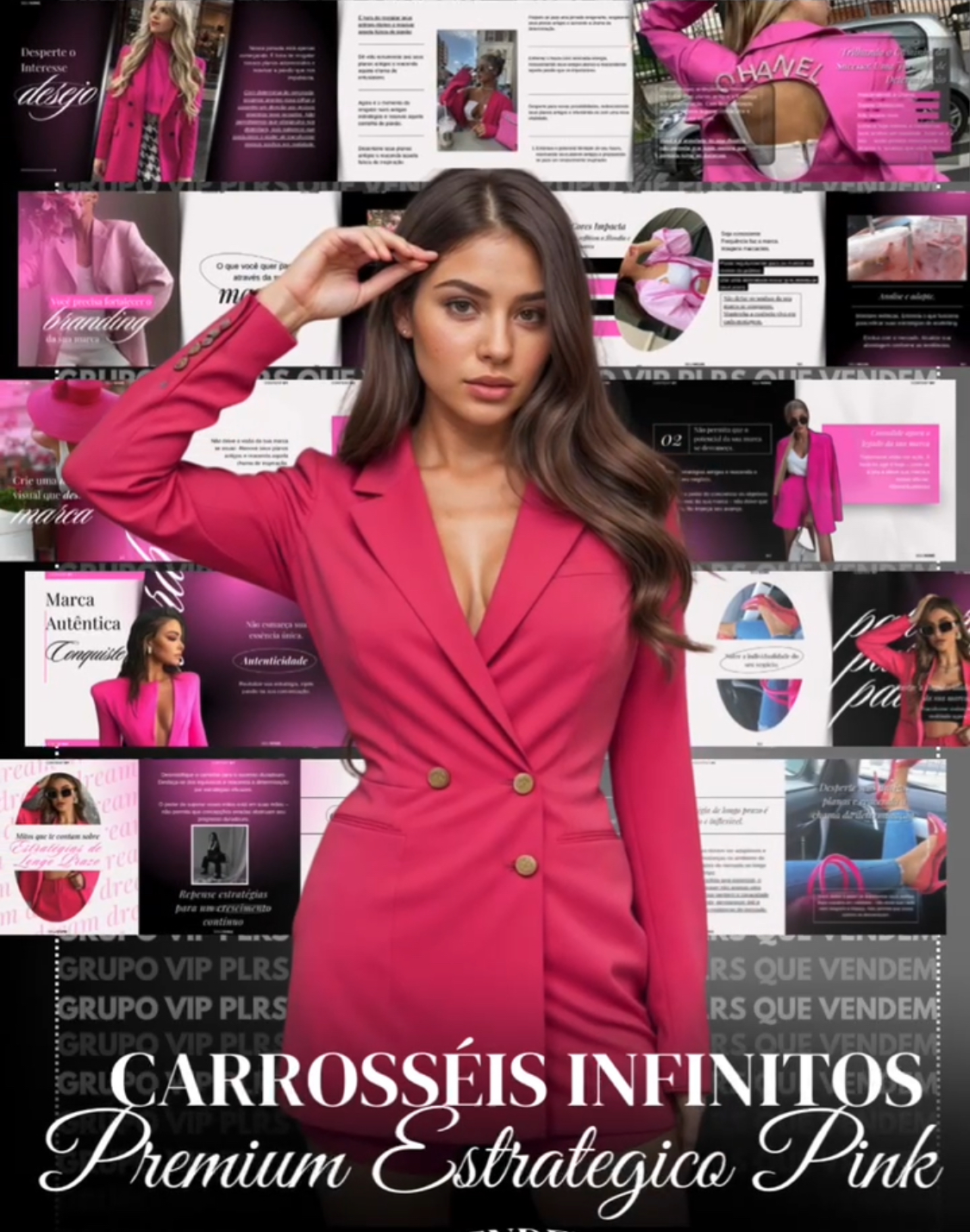 Carrosséis Infinitos Premium Estratégico Pink PLR