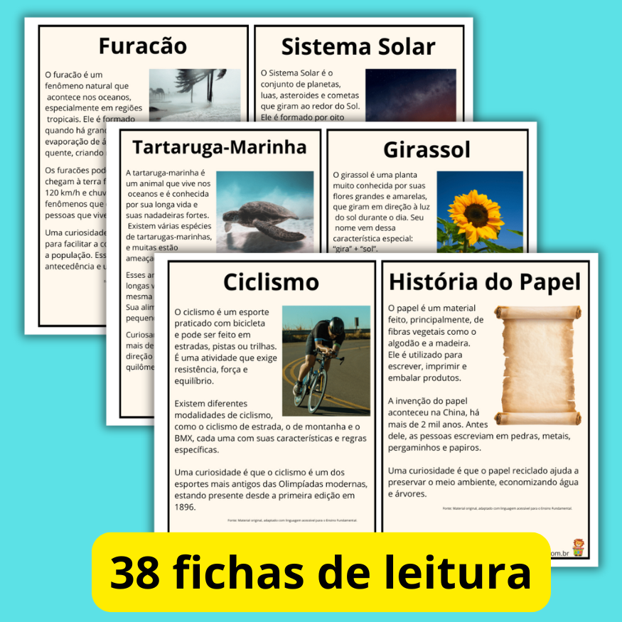 Verbetes de Enciclopédia – Fichas de Leitura | PDF para Imprimir