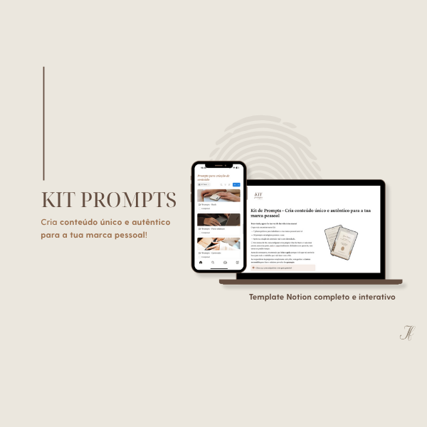 Kit de Prompts - Cria conteúdo único e autêntico para a tua marca p...