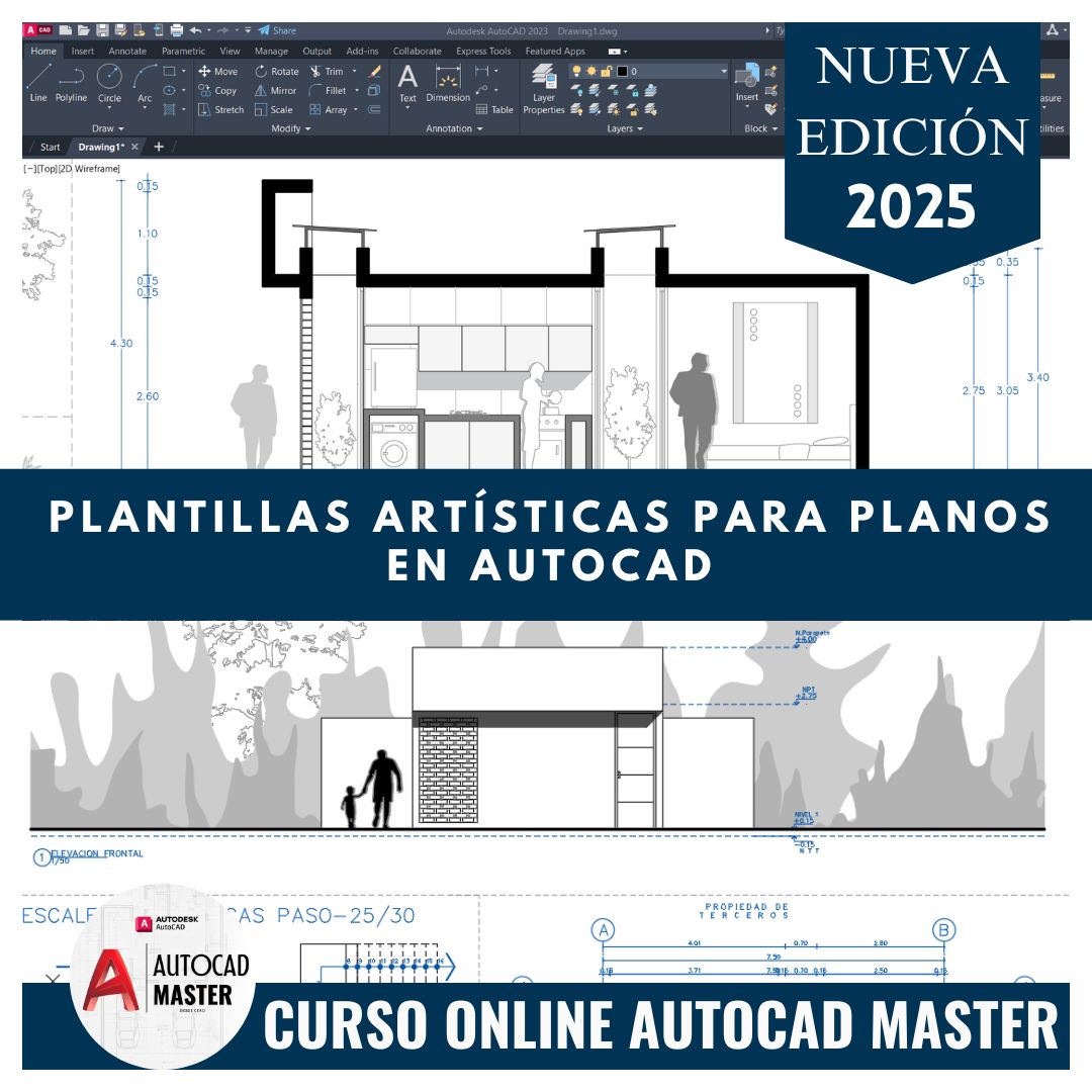 Plantillas Artísticas para Planos en AutoCAD - Ward Arquitect | Hot...