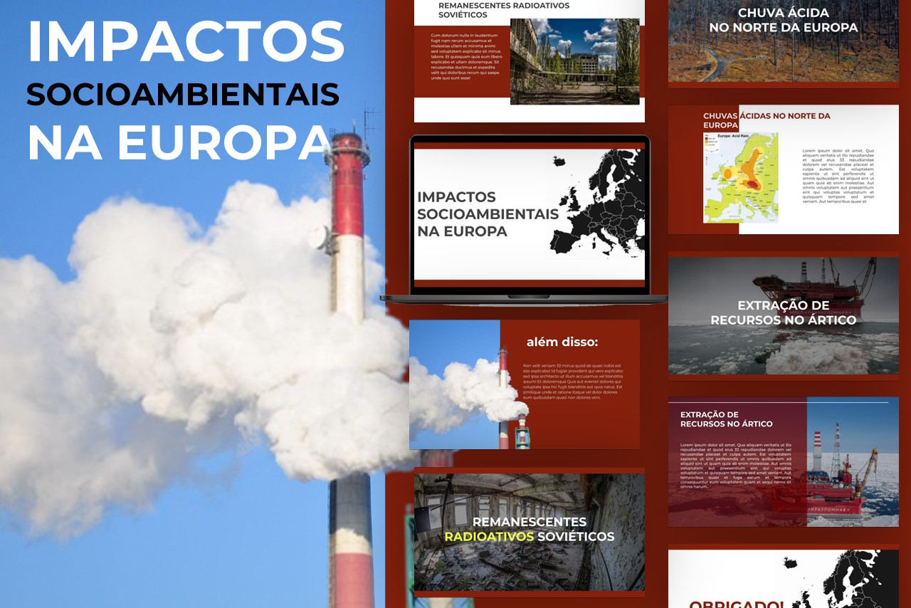 Impactos socioambientais na Europa - Template de PowerPoint - Marce...