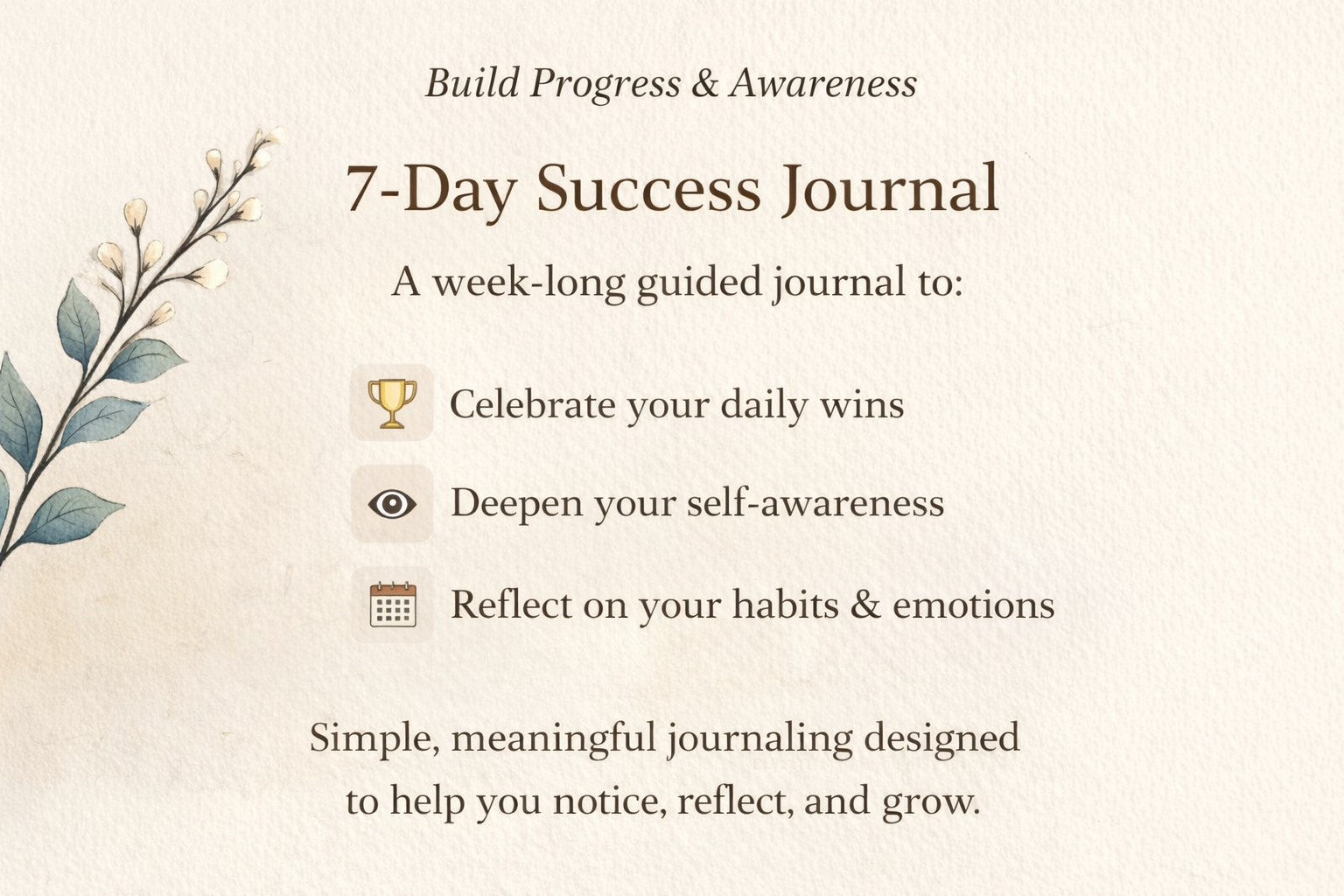 7-Day Success Journal — A Guided Daily Challenge for Clarity, Progr...
