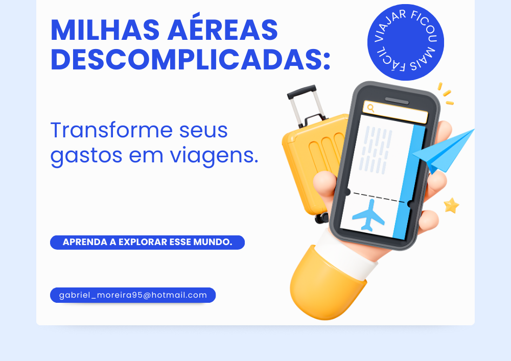 Milhas aéreas descomplicadas: Transforme seus gastos em viagens.