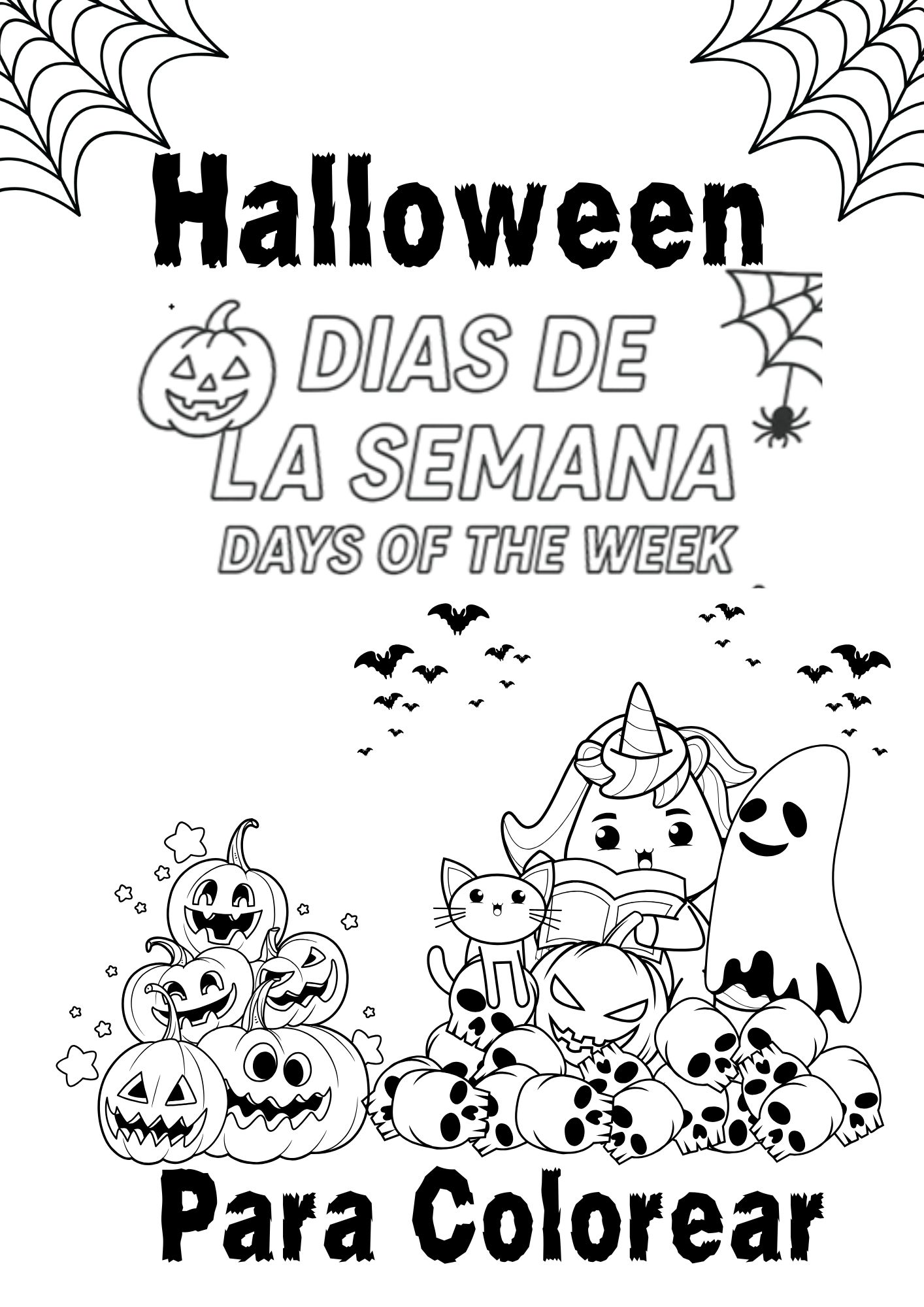 LIBRO PARA COLOREAR HALLOWEEN - Mónica Castillo | Hotmart