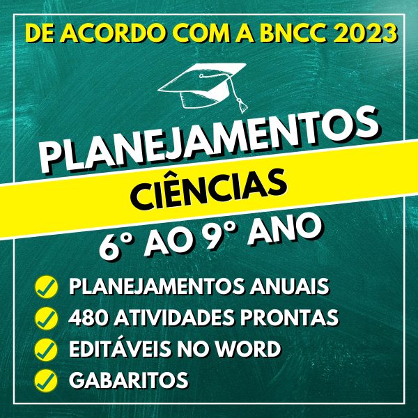 CIÊNCIAS - Planejamentos do 6º ao 9º ano - BNCC 2023 - ALFABETINHO ...